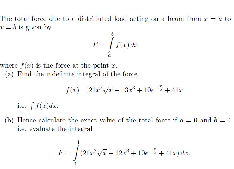 Solved: The Total Force Due To A Distributed Load Acting O... | Chegg.com