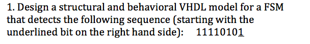 Solved 1. Design a structural and behavioral VHDL model for | Chegg.com