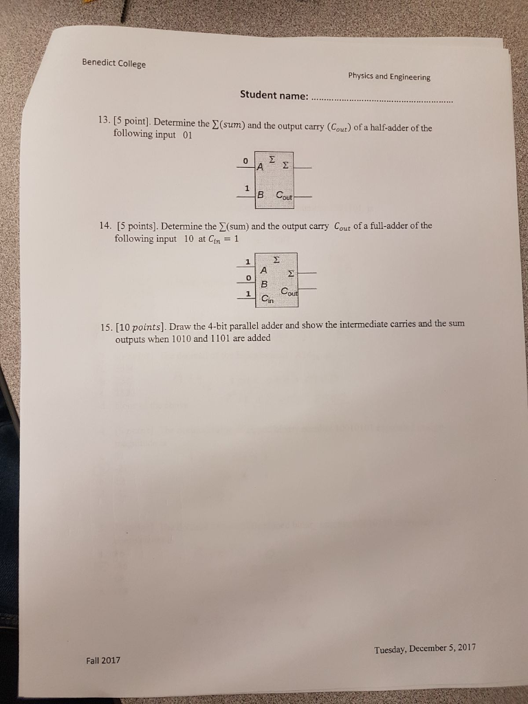 Benedict College Physics and Engineering Student | Chegg.com