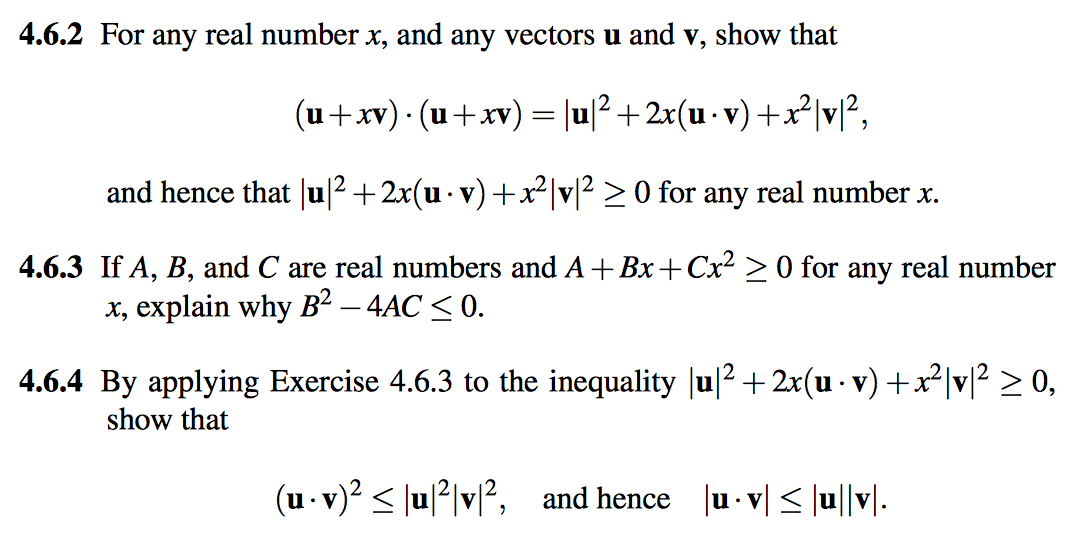 Solved For any real number x, and any vectors u and v, show | Chegg.com