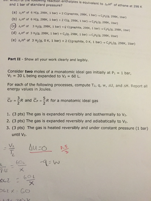 Solved Consider two moles of a monatomic ideal gas initially | Chegg.com