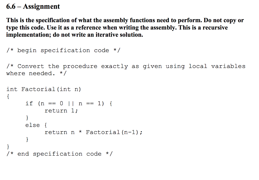 6.6-Assignment This is the specification of what the | Chegg.com