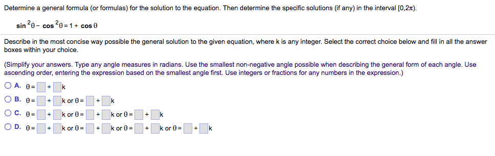 Solved Determine a general formula (or formulas) for the | Chegg.com