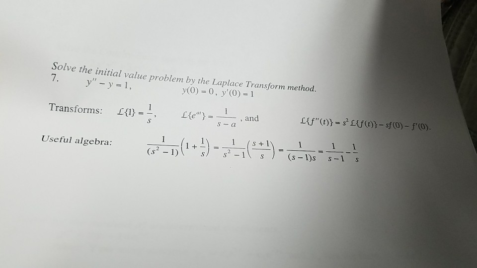 Solved Solve the initial value problem by the Laplace | Chegg.com