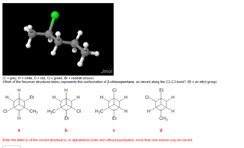 Solved (C = grey, H = white. O = red, CI = green. Br = | Chegg.com