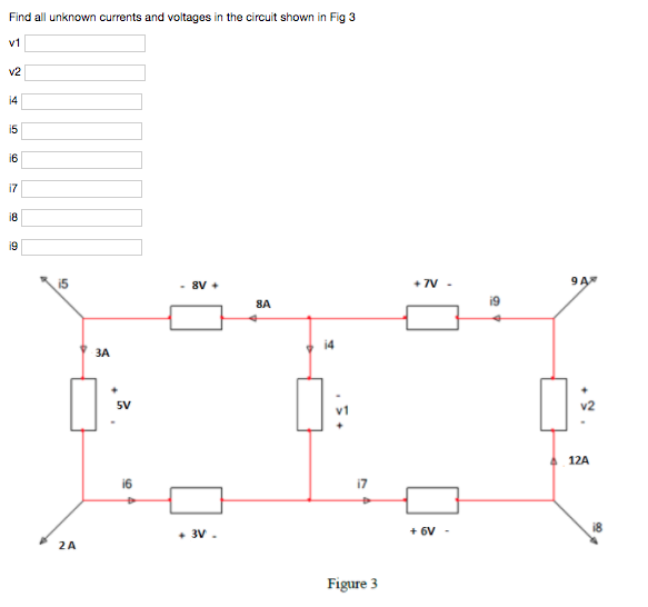 Solved Find all unknown currents and voltages in the circuit | Chegg.com
