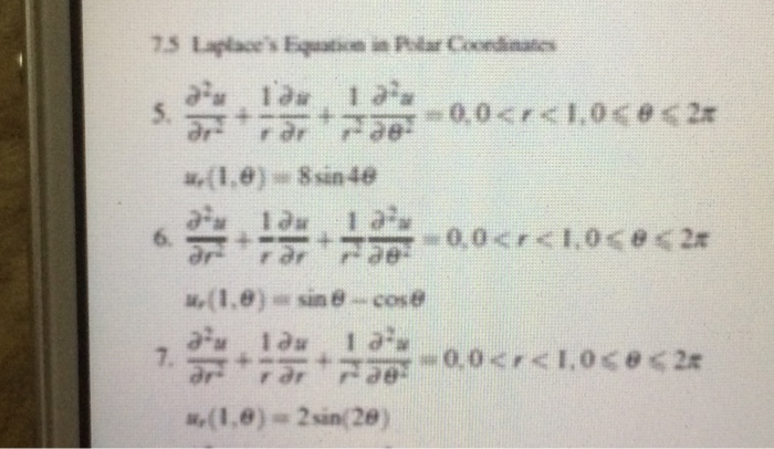 Laplace's Equation in polar Coordinates | Chegg.com