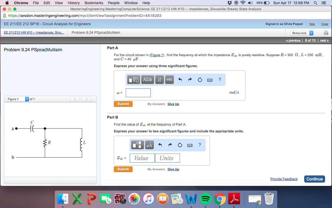 Solved Spice|Multisim For the circuit shown in (Figure 1), | Chegg.com