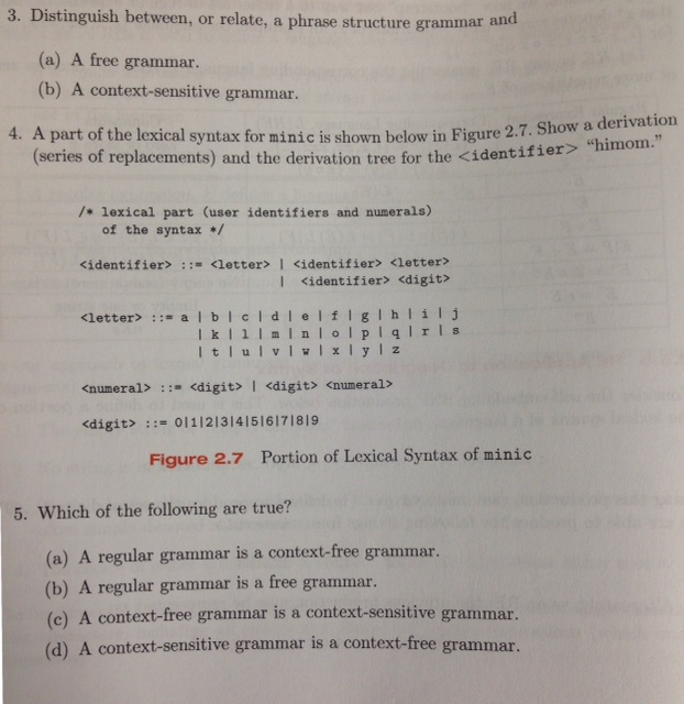 Solved Distinguish between, or relate, a phrase structure | Chegg.com