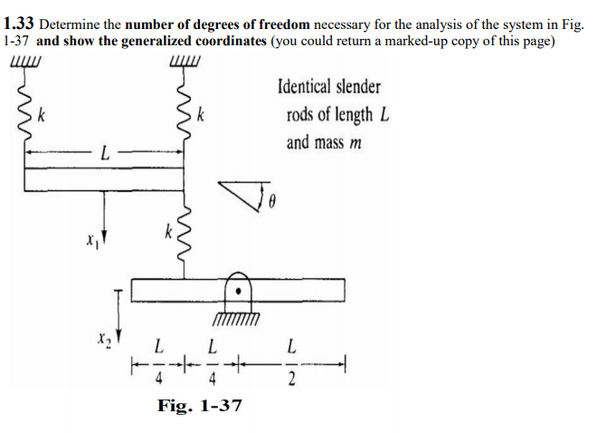 Solved Determine the number of degrees of freedom necessary | Chegg.com