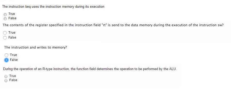 Solved The instruction beq uses the instruction memory | Chegg.com