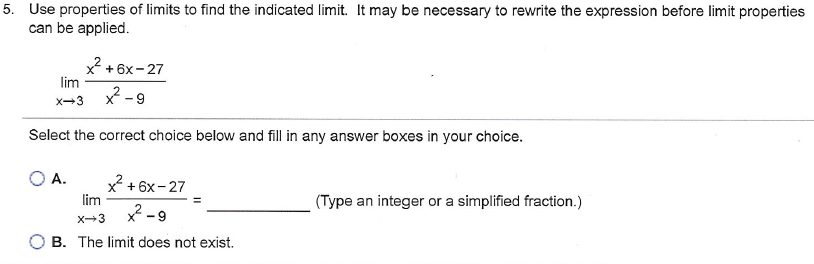 Solved Use properties of limits to find the indicated limit. | Chegg.com
