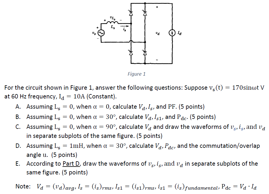 Solved D) Figure 1 For the circuit shown in Figure 1, answer | Chegg.com