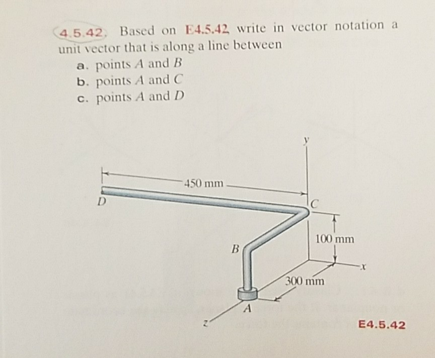 Solved Based on E4.5.42, write in vector notation a unit | Chegg.com