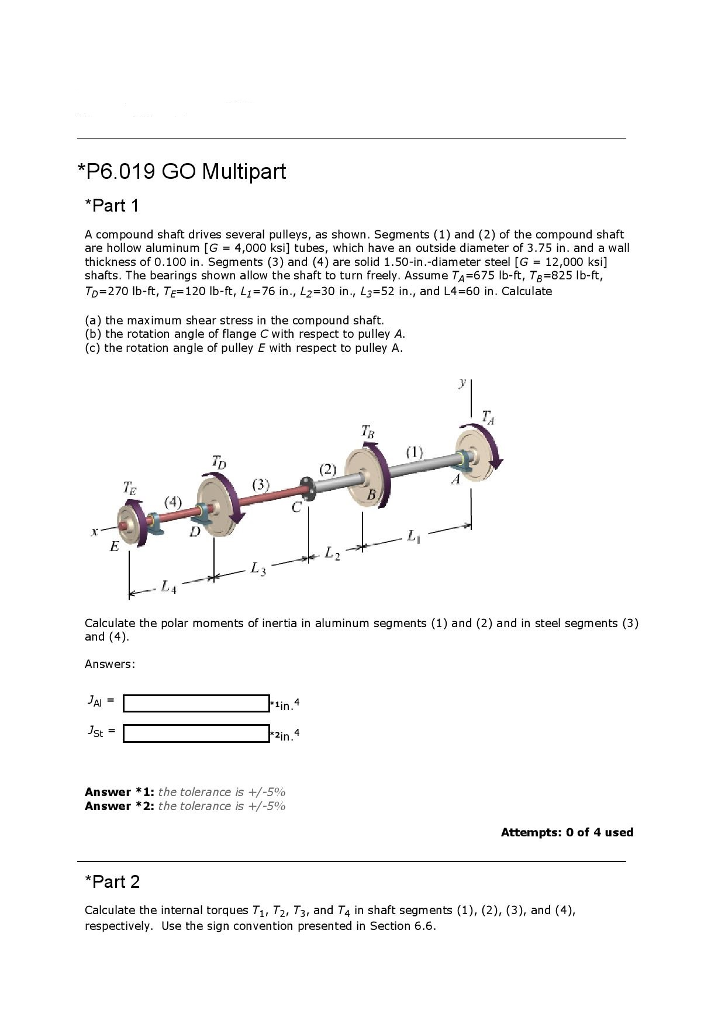 Solved *P6.019 GO Multipart *Part 1 A compound shaft drives | Chegg.com