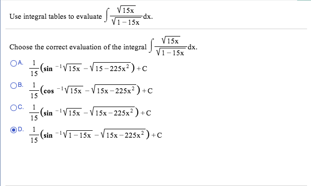 Solved Use integral tables to evaluate integral root | Chegg.com