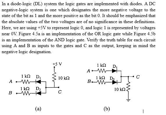 Solved In a diode-logic (DL) system the logic gates are | Chegg.com