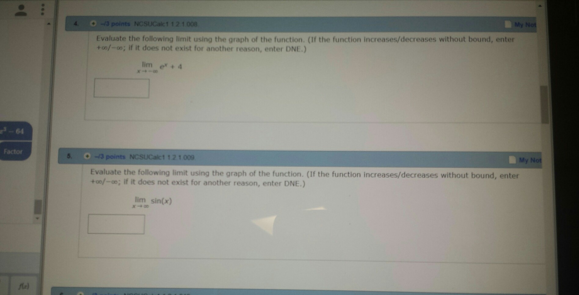 Solved Evaluate the following limit using the graph of the | Chegg.com