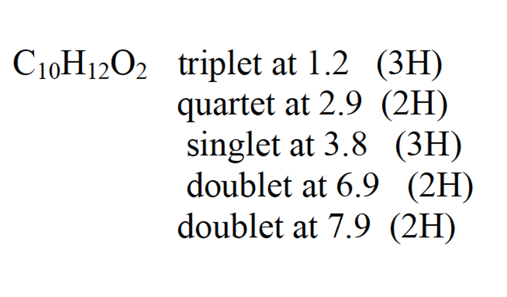 Solved Determine the structure of the compound based on the | Chegg.com