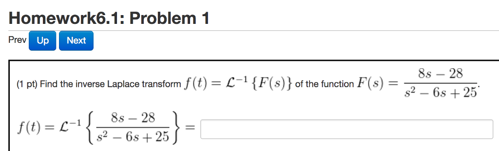 Solved Find the inverse Laplace transform f(t) = L^-1{F(s)} | Chegg.com