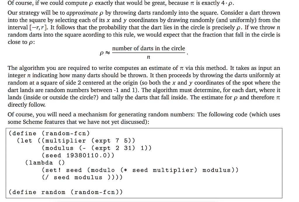 **Language is SCHEME (R5RS)** | Chegg.com