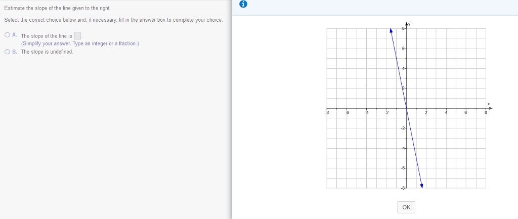 Solved Estimate the slope of the line given to the right | Chegg.com