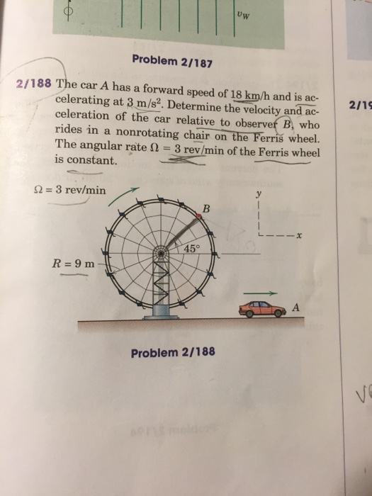 Solved The Car A Has A Forward Speed Of 18 Km h And Is Chegg