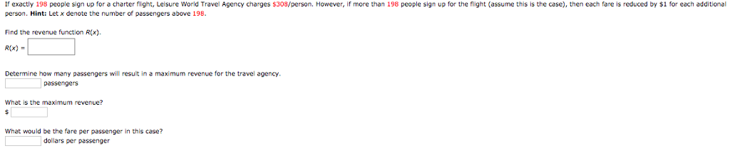Solved If exactly 198 people sign up for a charter flight, | Chegg.com