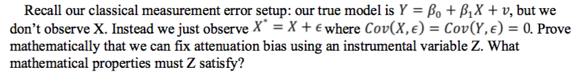Solved Recall our classical measurement error setup: our | Chegg.com