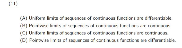 Solved Uniform limits of sequences of continuous functions | Chegg.com