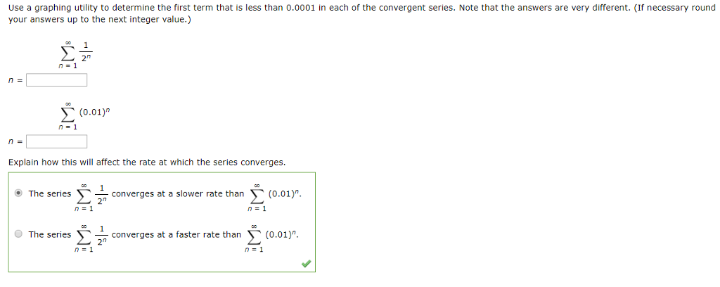 Solved Use a graphing utility to determine the first term | Chegg.com
