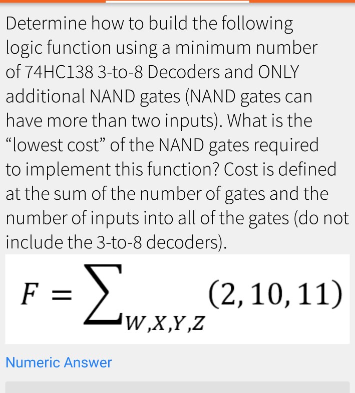 Solved Determine How To Build The Following Logic Function 3197