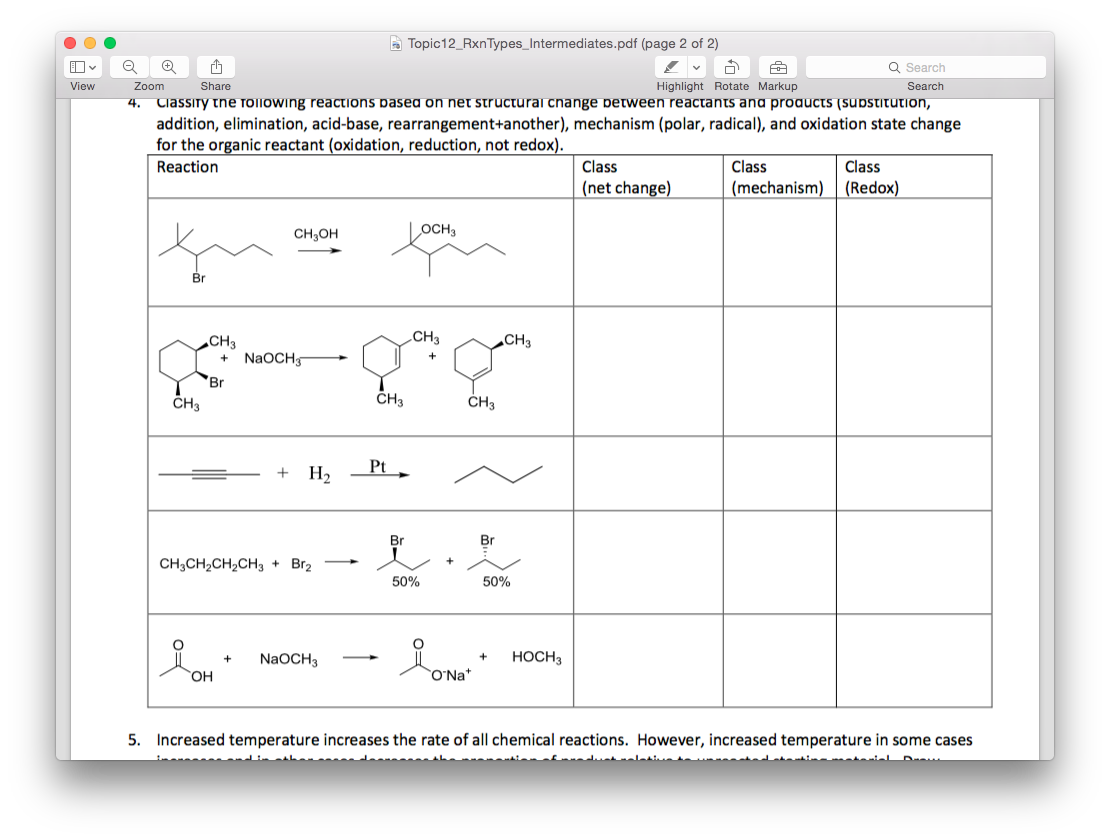 Solved Classify the following reactions based on net | Chegg.com