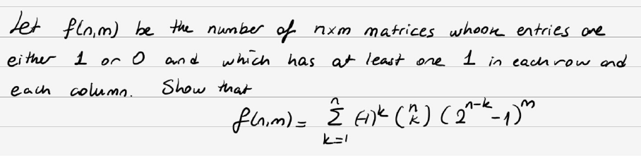 Solved Plo,m) e the numbes of nxm matrices whoon. entries oe | Chegg.com