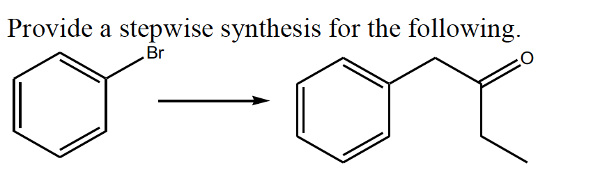 Solved Provide a stepwise synthesis for the following. | Chegg.com