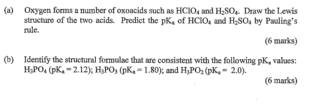 Solved Oxygen forms a number of oxoacids such as HCI04 and | Chegg.com