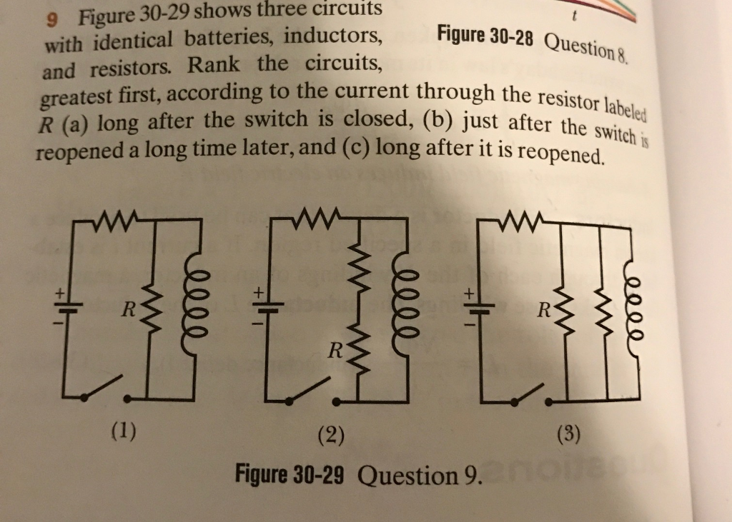 Solved Figure 30-29 shows three circuits with identical | Chegg.com