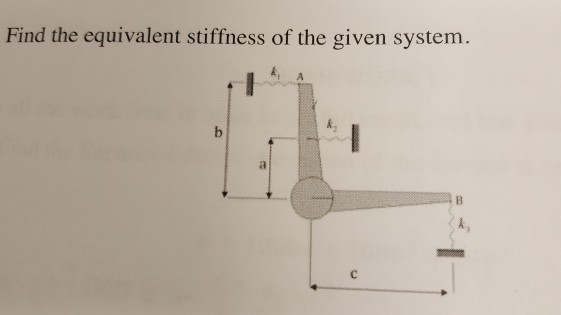 Solved Find the equivalent stiffness of the given system. | Chegg.com