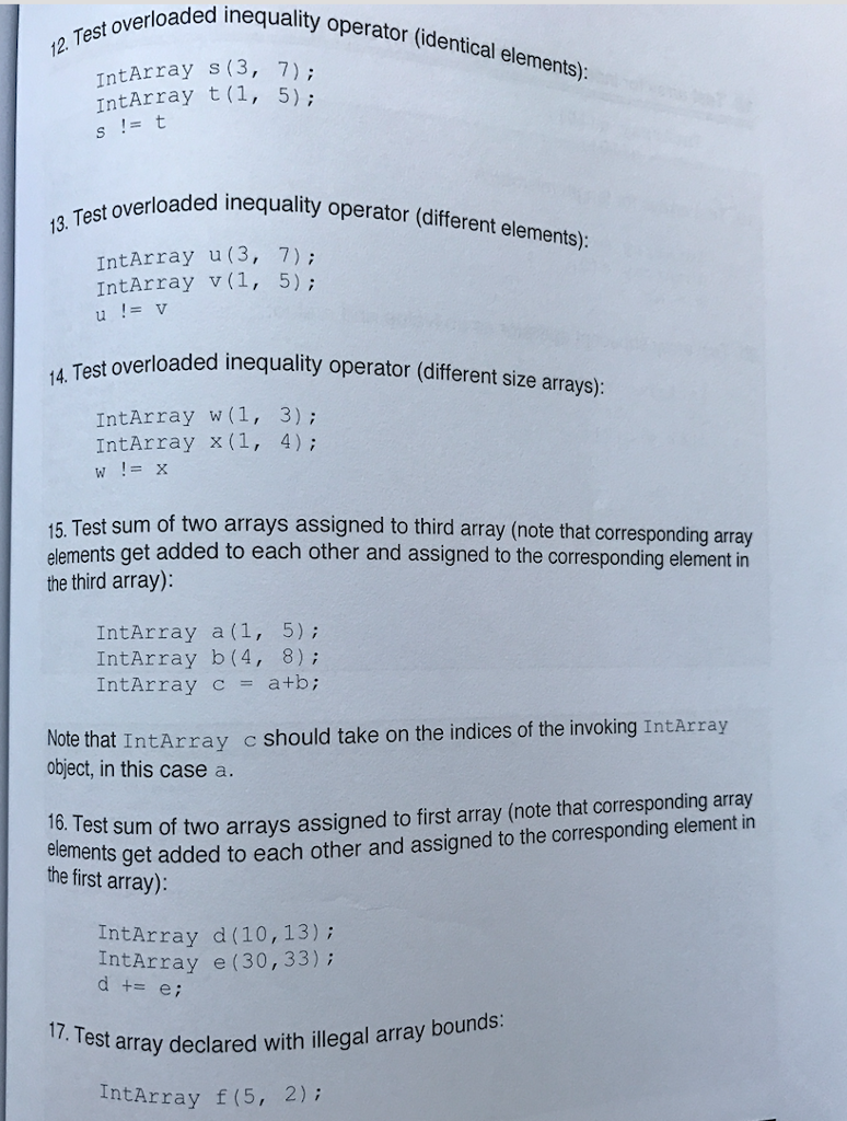 Solved Need Help Creating The Following Intarray Class