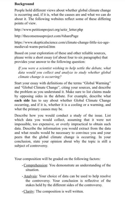 Background People hold different views about whether | Chegg.com