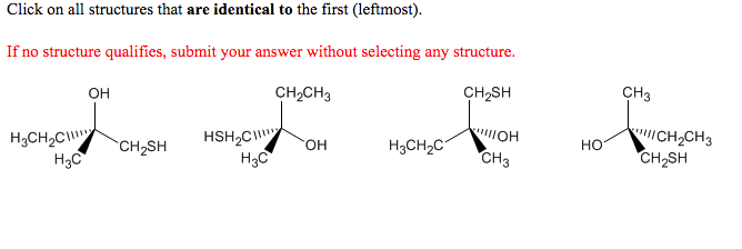 Solved Click on all structures that are identical to the | Chegg.com