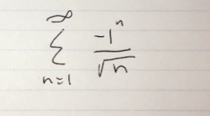 Solved Sigma_n = 1^infinity -1^n/Squareroot n | Chegg.com