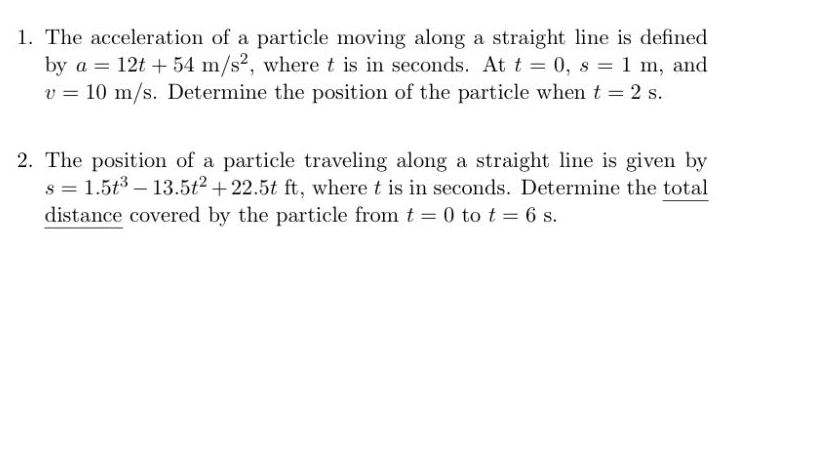 Solved The acceleration of a particle moving along a | Chegg.com
