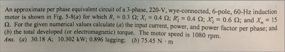 Solved Calculate the current, power, power factor, and | Chegg.com