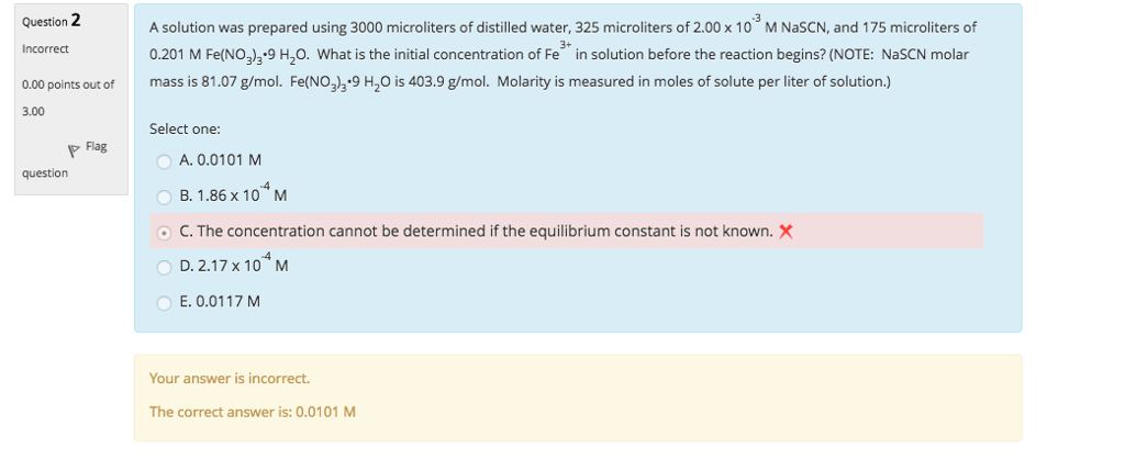 Solved A Solution Was Prepared Using 3000 Microliters Of Chegg solved-a-solution-was-prepared-using-3000-microliters-of-chegg