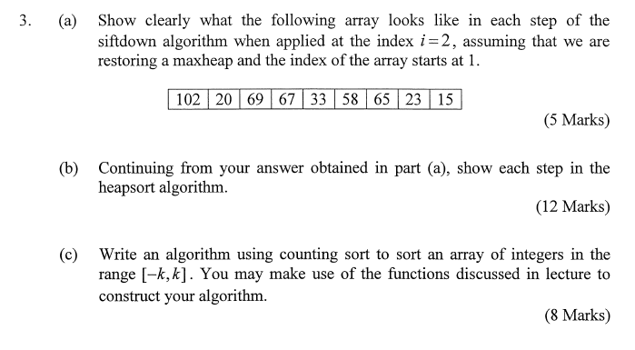 Solved Show clearly what the following array looks like in | Chegg.com