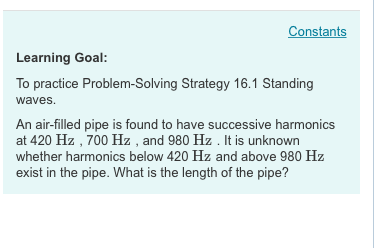 Solved Constants Learning Goal: To practice Problem-Solving | Chegg.com