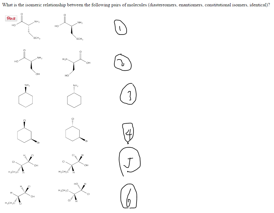 Solved What is the isomeric relationship between the | Chegg.com