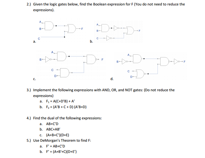 Solved Given the logic gates below, find the Boolean | Chegg.com