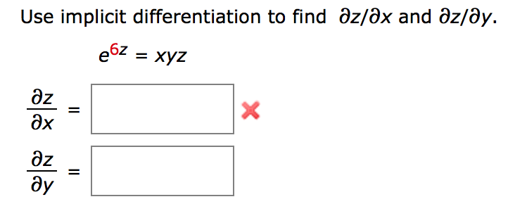 Solved Use implicit differentiation to find partial | Chegg.com